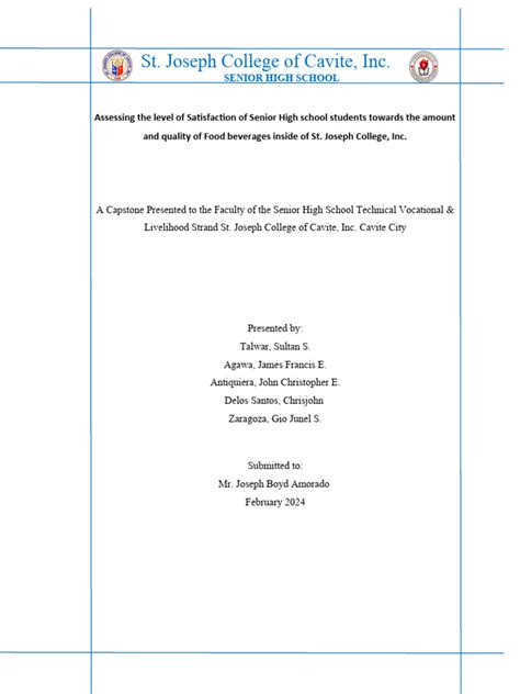 Final Format For Capstone Project Pdf Self Improvement Science And Mathematics