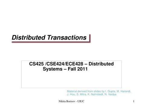 Ppt Distributed Transactions Powerpoint Presentation Free Download