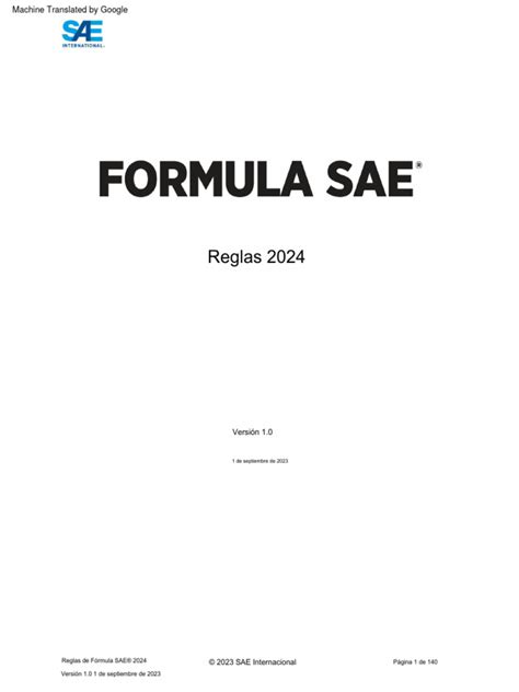 Fsae Rules 2024 V1 Pdf Ingeniería Acelerador