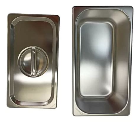 Inserto Acero Inoxidable Con Tapa Tercio 1 3 Cocina Shorbull Mercadolibre