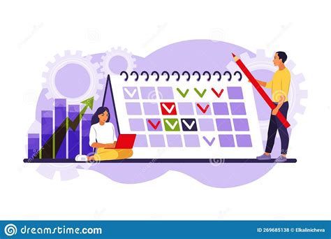 timing and project scheduling concept of time management work