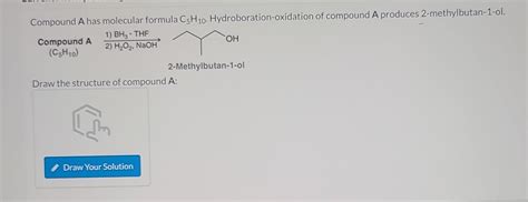 Solved Compound A Has Molecular Formula C5h10