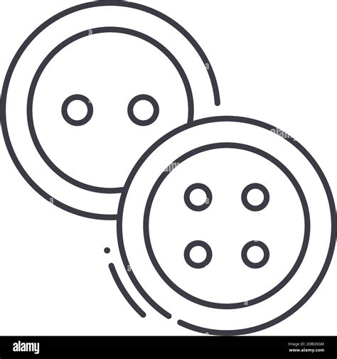 Clothes Buttons Icon Linear Isolated Illustration Thin Line Vector Web Design Sign Outline