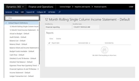 Financial Reports In D365 Finance And Operations An Implementation Note