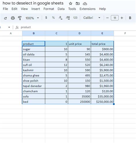 How To Deselect In Google Sheets SpreadCheaters