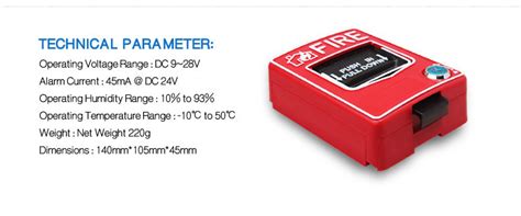 Emergency Manual Pressing Button Reset Switch Device Conventional Manual Call Point Fire Alarm