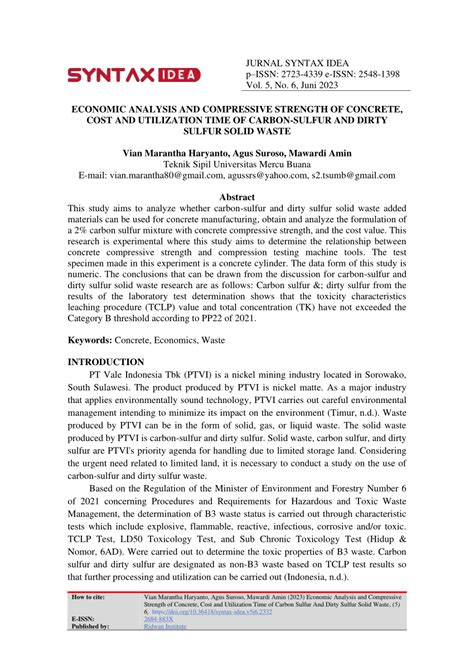 Pdf Economic Analysis And Compressive Strength Of Concrete Cost And