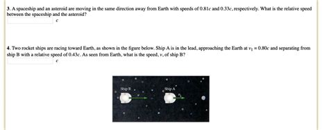 solved a spaceship and an asteroid are moving in the same direction