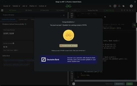 Geekstreak2024 Deutschebank Geeksforgeeks Challengeaccepted