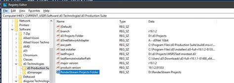 renderstream projects folder · disguise one renderstream ue
