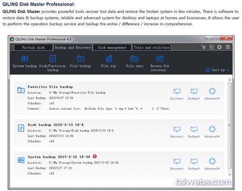 System Backup Restore Tool Qiling Disk Master