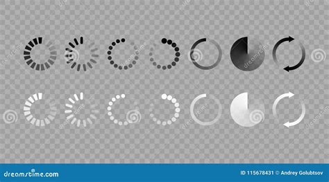 Load Icon Loading Circle Website Buffer Loader Or Preloader Vector Download Or Upload Status