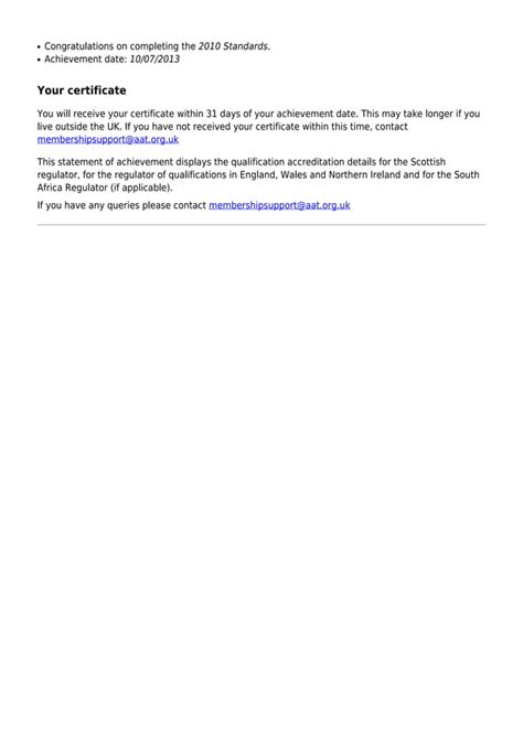 Level 3 Statement Of Achievement Pdf