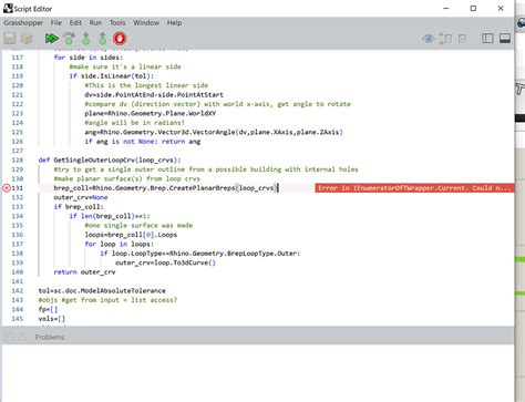 Gh Script Editor Unreadable Error Message Too Long Grasshopper