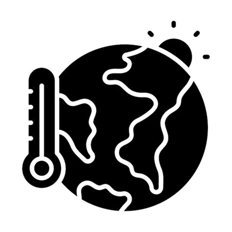 기후 변화 아이콘 프리미엄 벡터