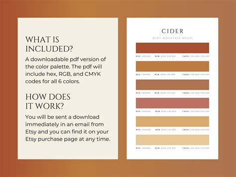 Cider Color Palette Brand Palette Small Business Branding Wedding Colors Paint Colors Logo