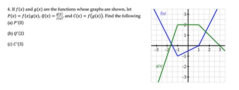 solved f x 3 4 if f x and g x are the functions whose