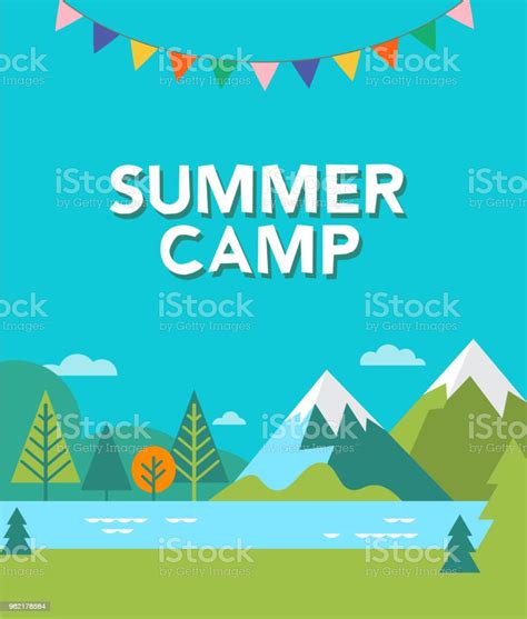 여름 캠프 어린이 여행 방학과 가족 캠핑 활동 포스터 및 전단지 0명에 대한 스톡 벡터 아트 및 기타 이미지 0명 가족 관광 Istock