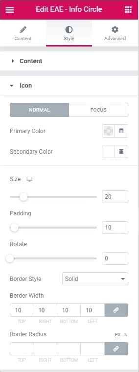 Info Circle Elementor Addon Elements Documentation
