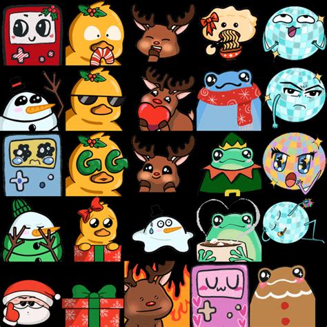 Twitch Hype Train Emotes Christmas 2023 Dark Mode  On Imgur