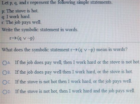 Solved Let P Q And R Represent The Following Simple Chegg