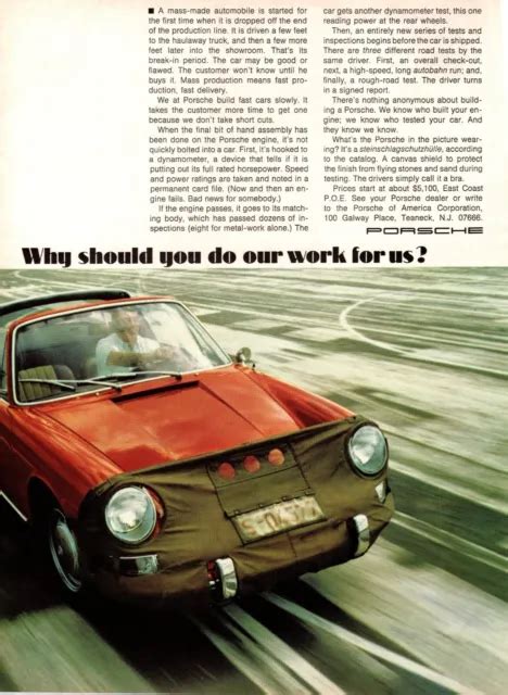 PORSCHE 911 WHY Should You Do Our Work For Us Original Vintage A4