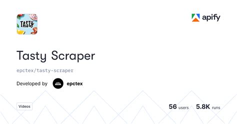 Tasty Data Extractor Mcp Server · Apify