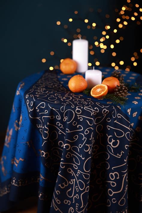 ძველი სუფრა ლურჯი სუფრა დამწერლობა Veli Store