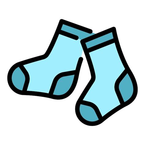 Premium Vector Pair Of Socks Icon Outline Pair Of Socks Vector Icon Color Flat Isolated