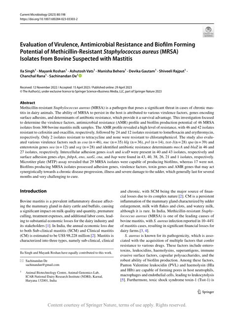 Evaluation Of Virulence Antimicrobial Resistance And Biofilm Forming