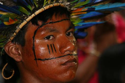 Índio Bororo Os Bororos São Uma Tribo Indígena Brasileira … Flickr