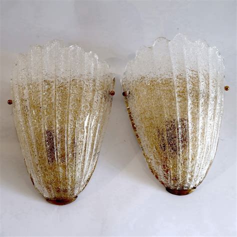 Shell Shaped Murano Glass Light Italy 1980s 301960