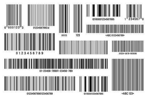 Premium Vector Set Of Product Barcodes Identification Tracking Code