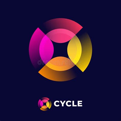 Cycle Logo Cycle Symbol Consists Of Yellow Pink Red And Orange