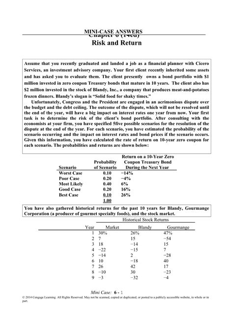 Risk And Return Docest