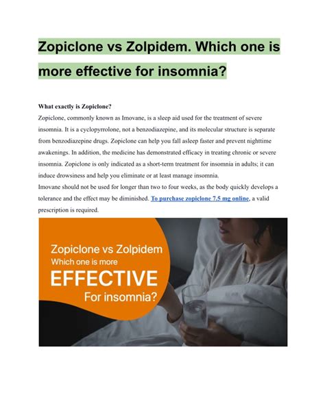 Ppt Zopiclone Vs Zolpidem Which One Is More Effective For Insomnia Docx Powerpoint