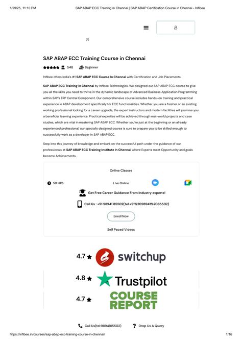 Ppt Sap Abap Ecc Training In Chennai Sap Abap Certification Course In Chennai Infibee