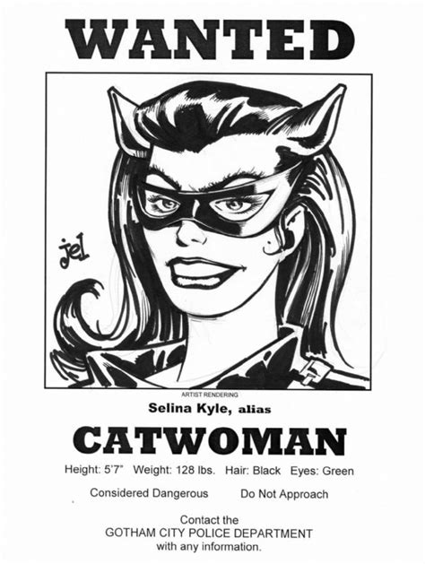 Catwoman Wanted Poster In Jack Larsens Wanted Posters Dc Batmans
