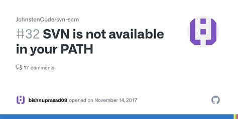 Svn Is Not Available In Your Path · Issue 32 · Johnstoncodesvn Scm
