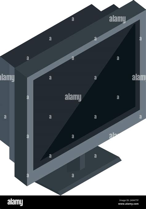 Monitor Technology Hardware Device Computer Vector Illustration Isometric Stock Vector Image