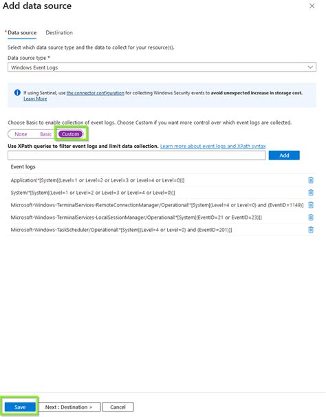 Data Collection Rules In Azure Monitor Windows Event Logs Customn Microsoft Qanda