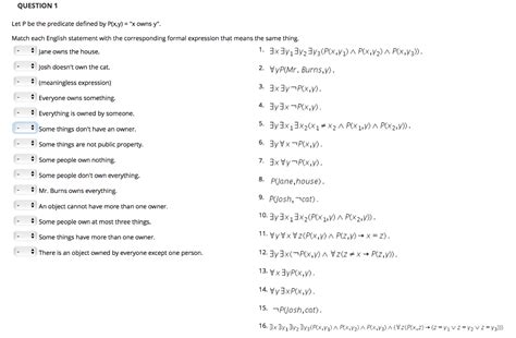 Solved QUESTION Let P Be The Predicate Defined By P X Y Chegg