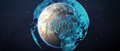 글로벌 글로벌 네트워크 및 통신 지구 암호 화폐 및 블록 체인 및 Iot에 Nasa가 제공하는 이 이미지의 요소 0명에 대한