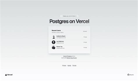 Vercel Postgres Nextjs Starter Vercel Vercel Postgres Nextjs Starter Vercel