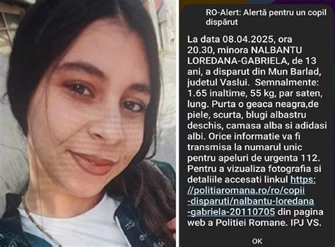 Loredana Tânăra De 13 Ani Dată Dispărută La Bârlad A Fost Găsită