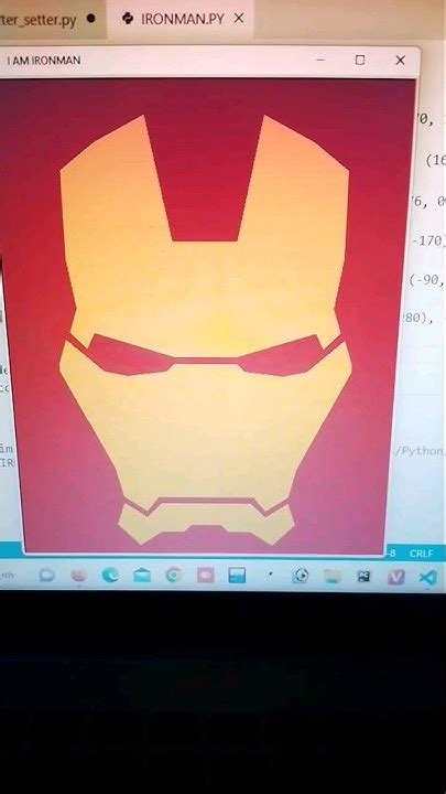Drow Iron Man Using Python Turtle Ironman Coding Python Viral Youtube