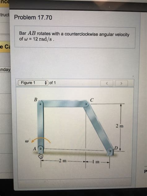 solved truc problem 17 70 bar ab rotates with a