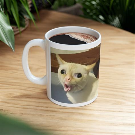 Coughing Cat Meme Mug Meme Coffee Mug Funny Mugs Funny Coffee Mug