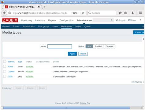Centos 7 Zabbix 4 0 Set Smtp For Notifications Server World