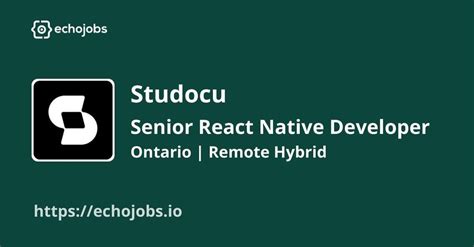 Hiring Senior React Native Developer Edtech Ontario Remote Hybrid